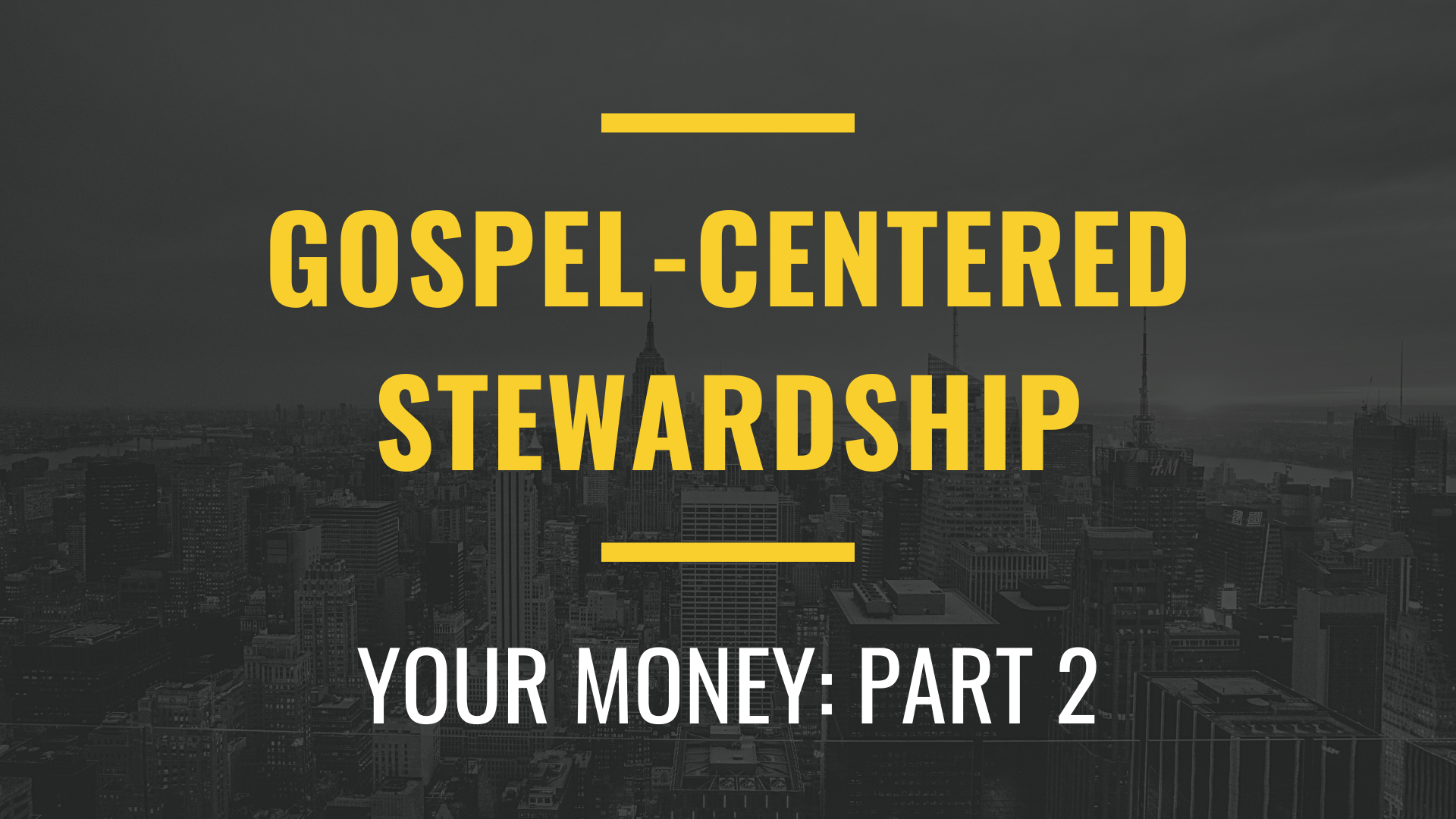 Entrusted With Money For The Gospel — Display The Gospel