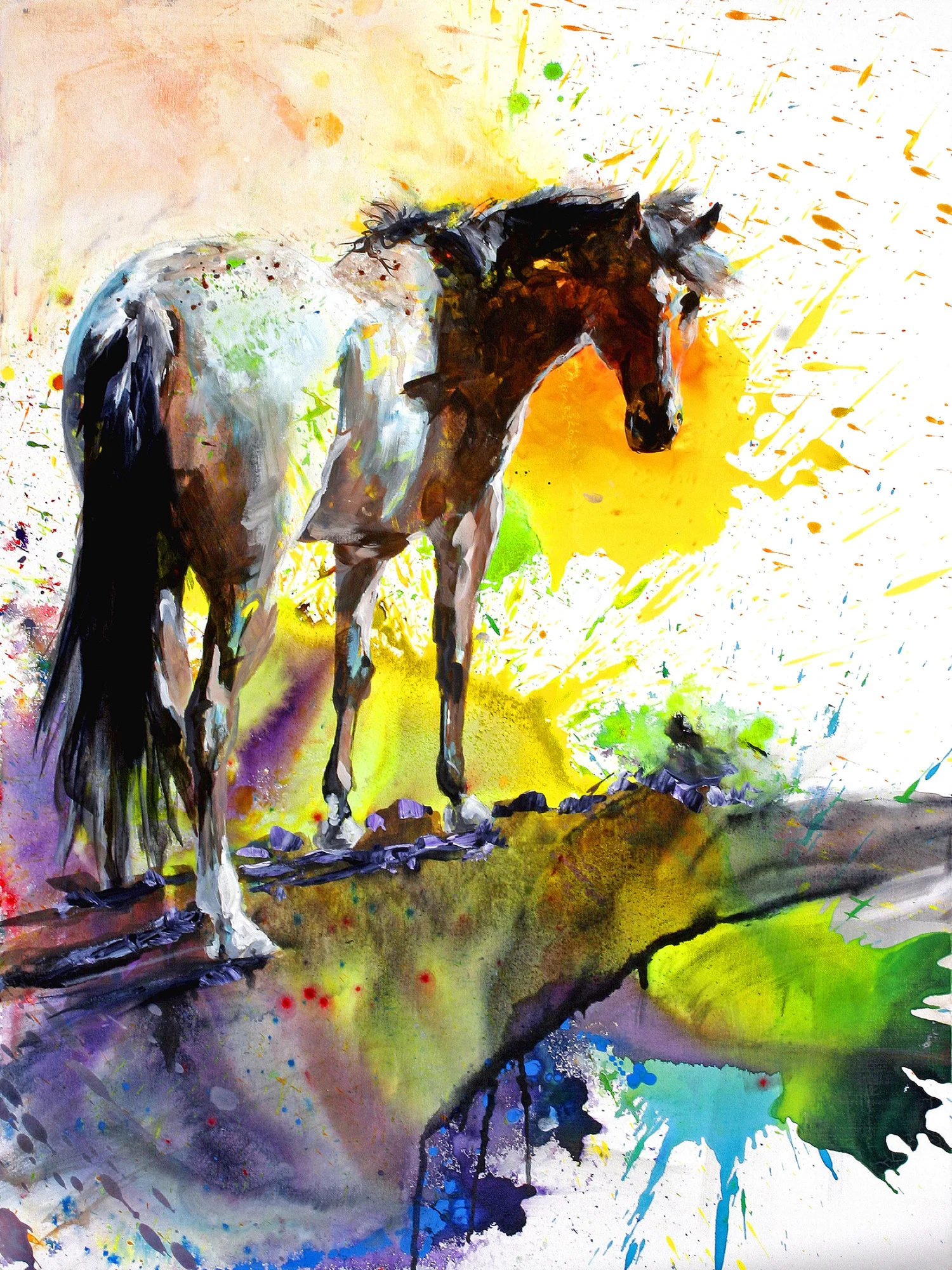 Abstract Horse Head Painting