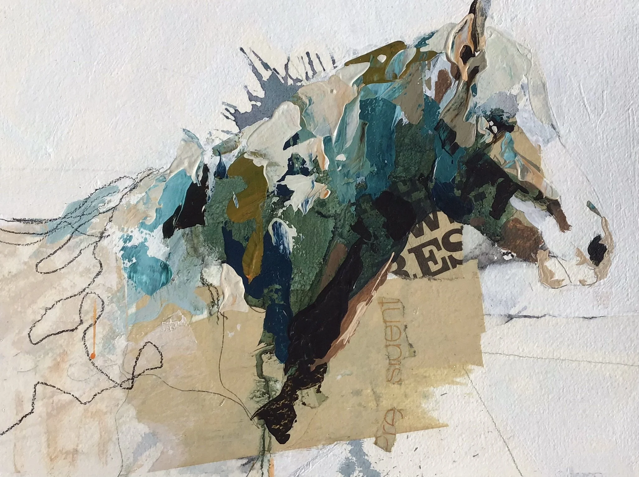 Work on Paper — melissa mason | Modern Equine Paintings