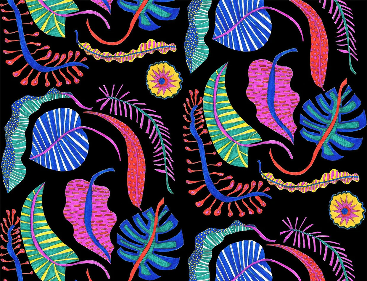 Natacha Duarte Uses Felt-Tip Markers to Create Exotic Prints for Celiab ...