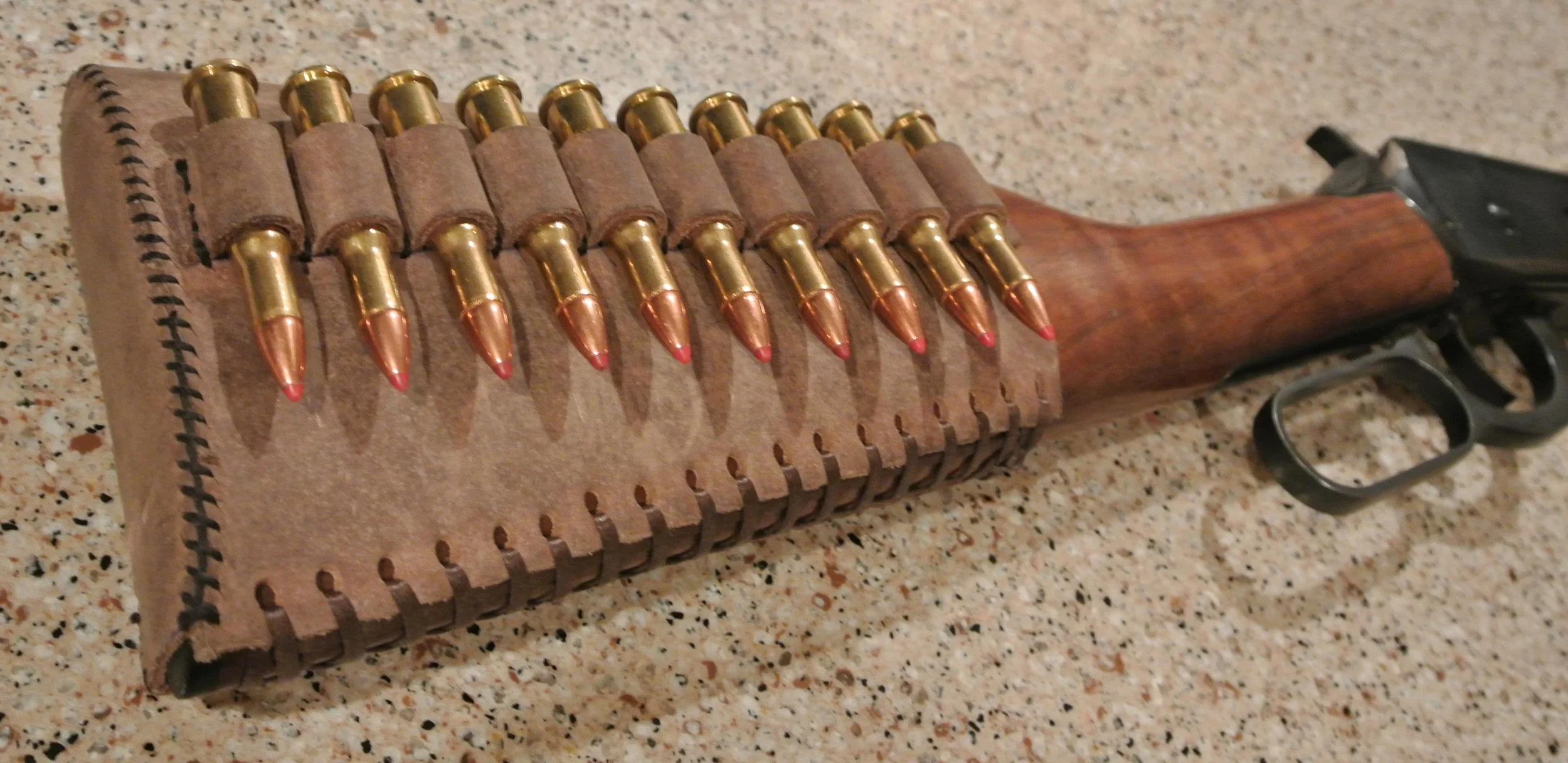 Leather Buttstock Shotgun Shell Holder