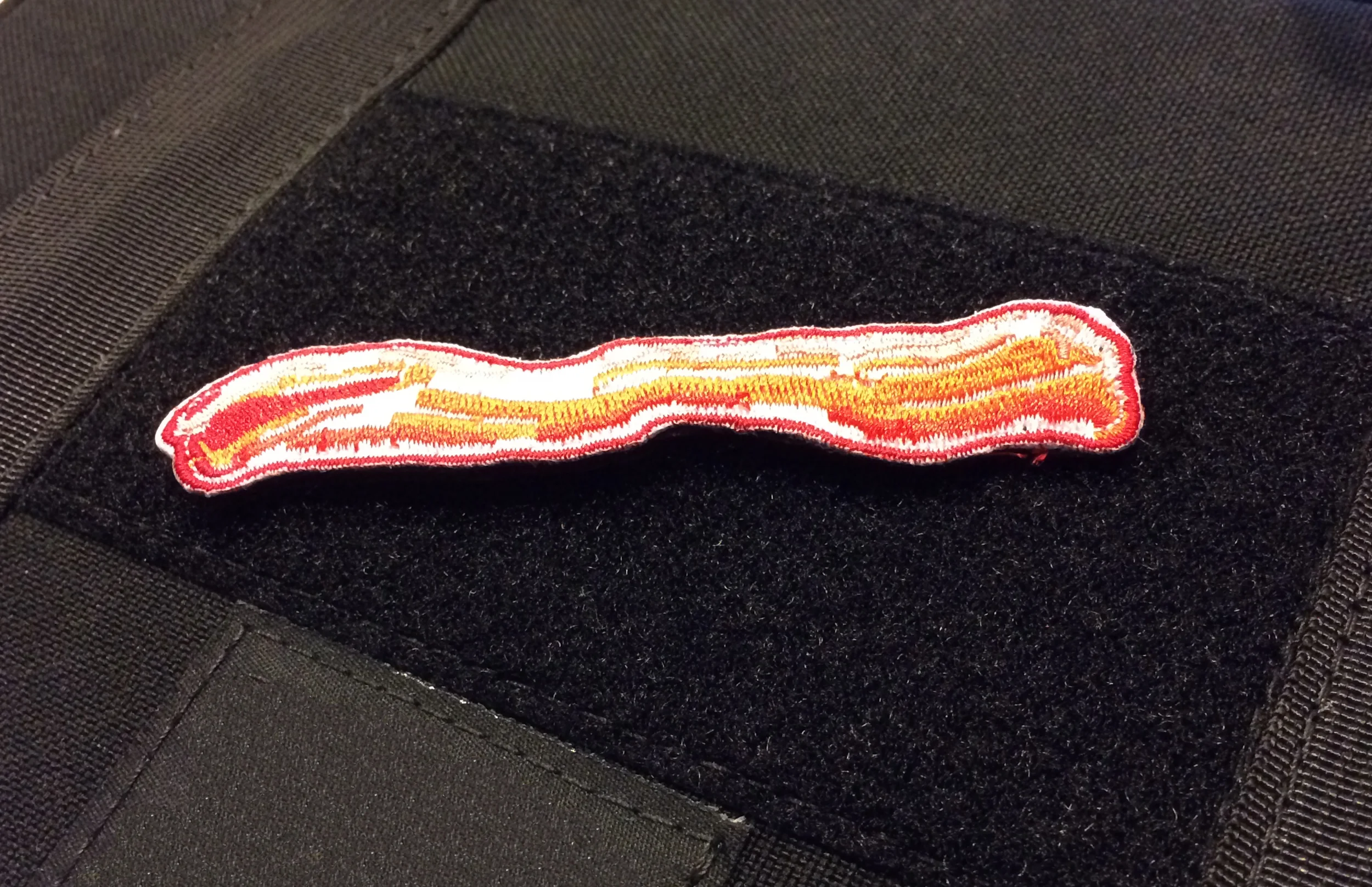 The yummy Bacon Strip Morale velcro Patch 4"x1" — Empire Tactical USA