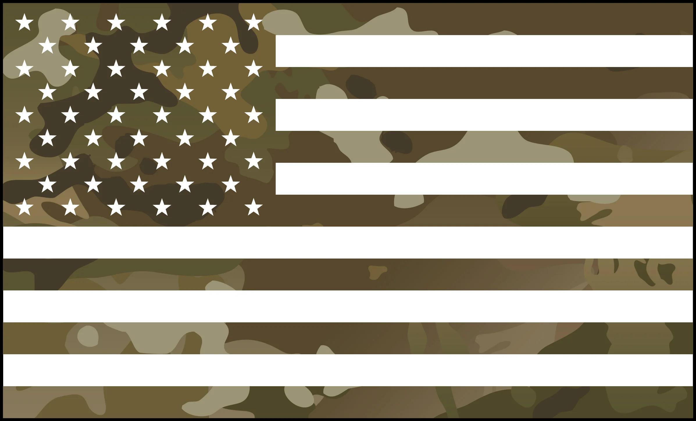 The 5x3 Multicam US Flag Decal Reflective Decal — Empire Tactical USA