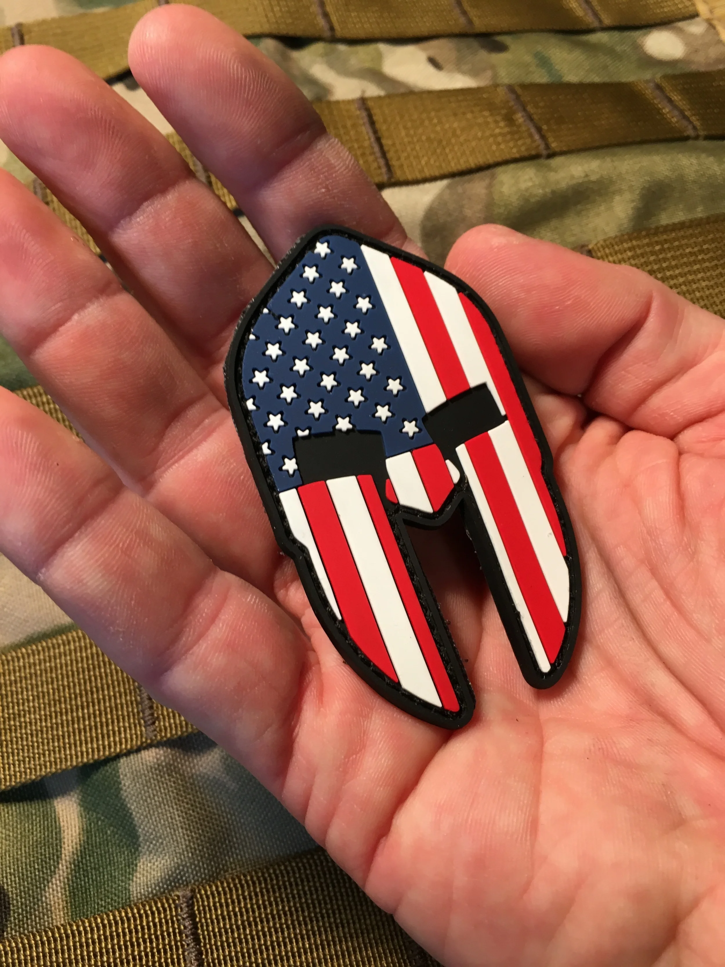 The American Spartan Helmet, Come and take it! 2x3" PVC Rubber patch ...