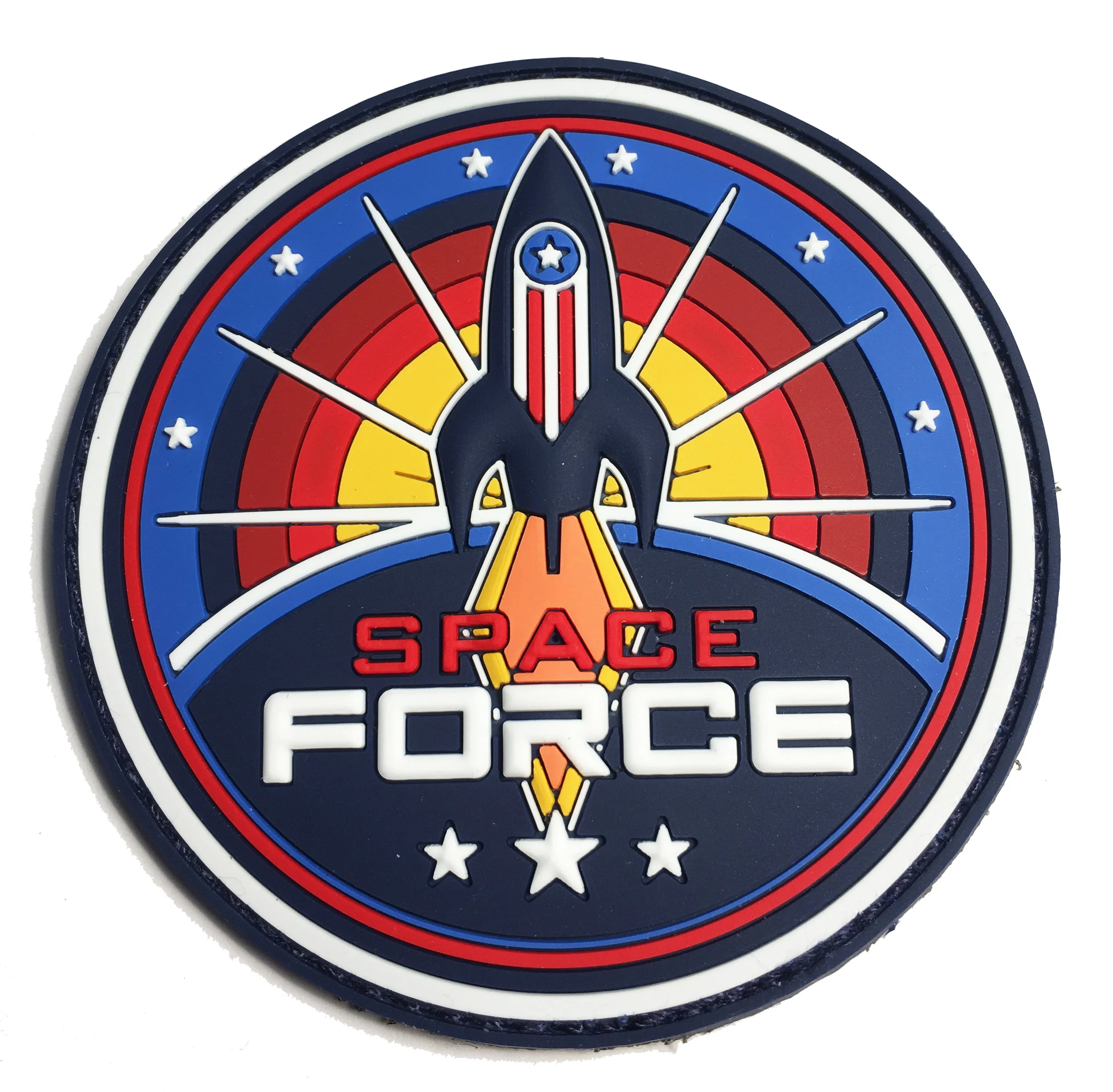 The Space Force - PVC Military rubber morale patch 3" logo (Embroidered ...