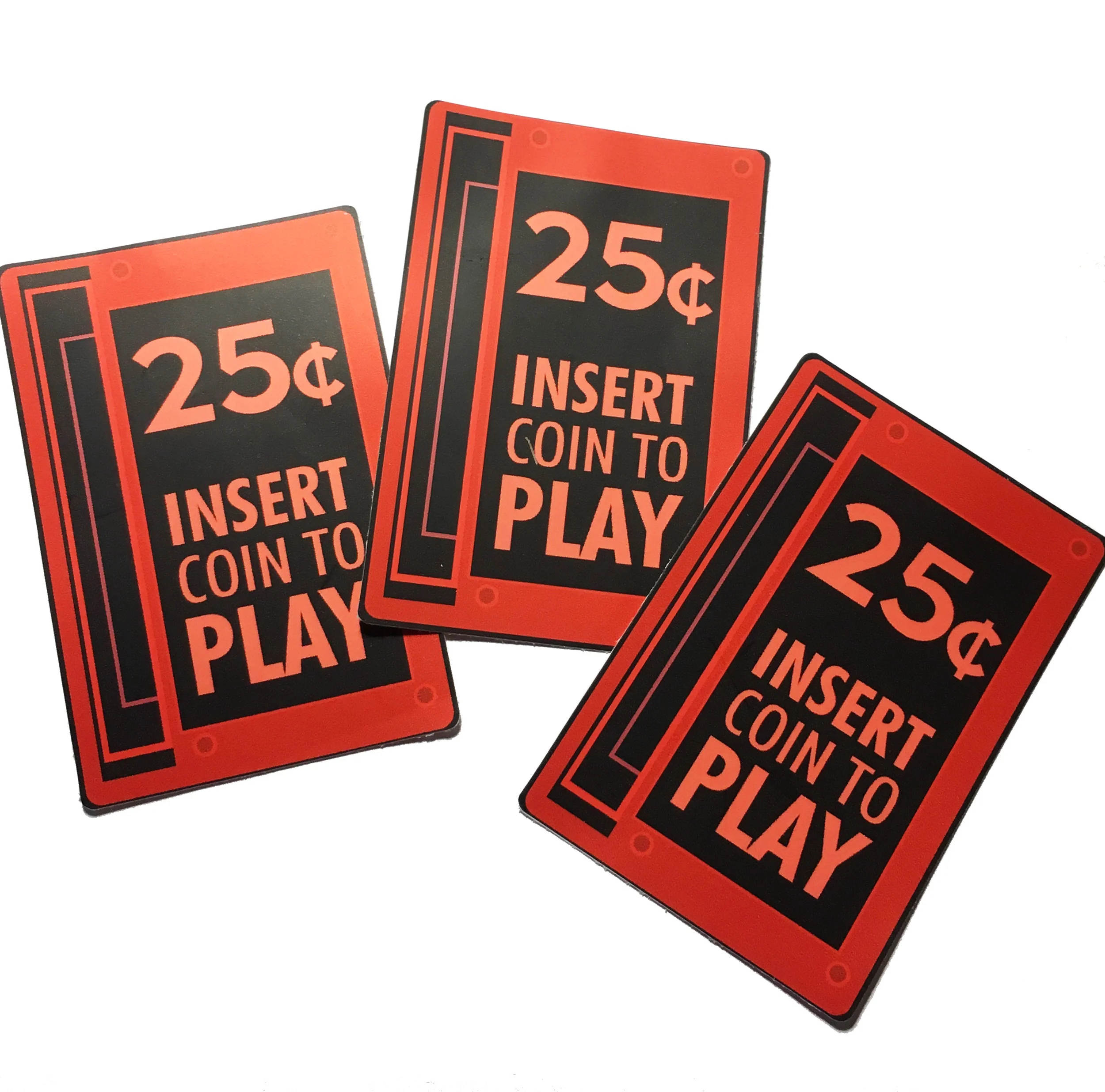 Retro 3 pack INSERT Coin to play pinball arcade Decal — Empire Tactical USA