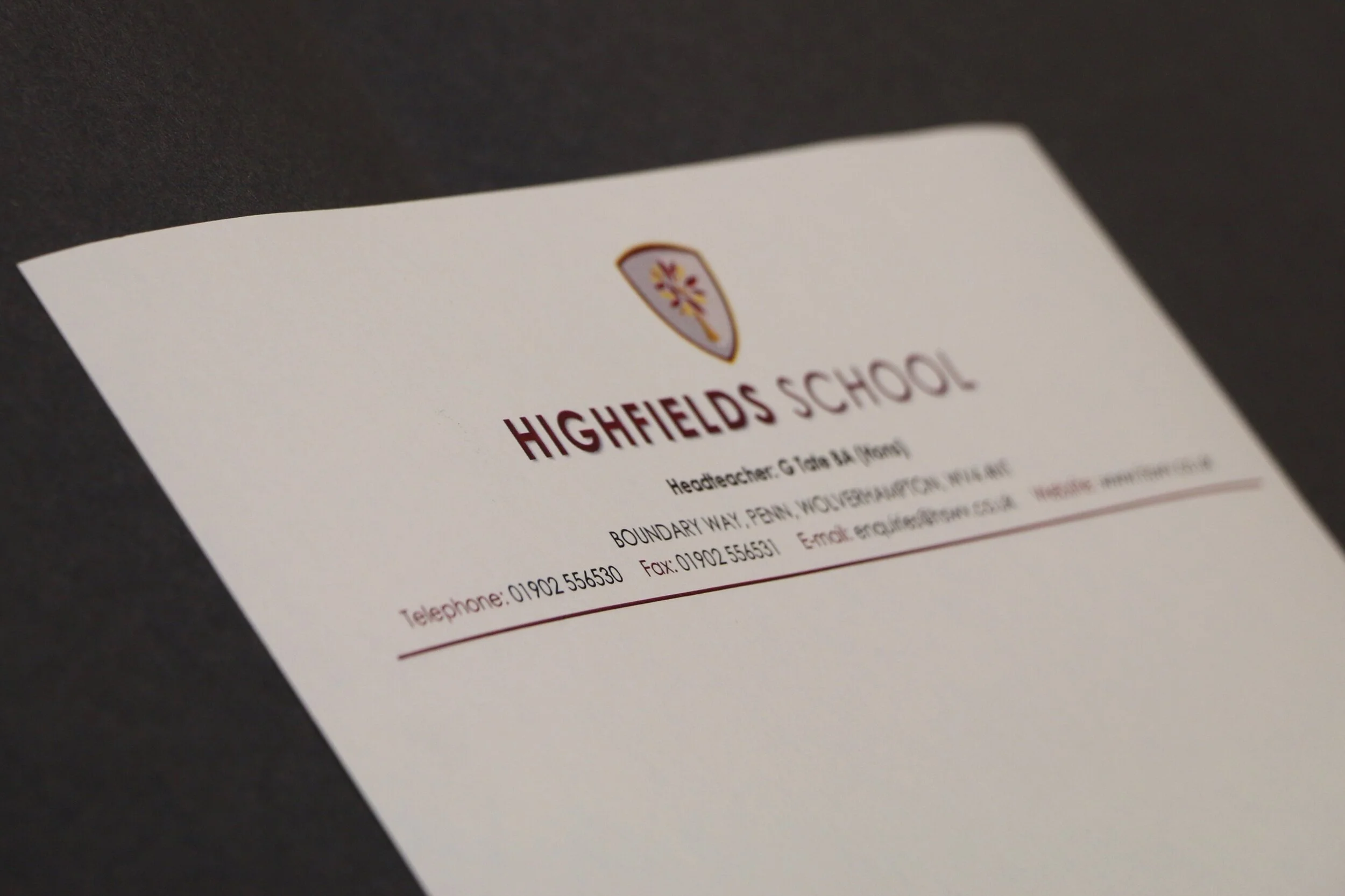 Letters & Publications — Highfields School, Wolverhampton
