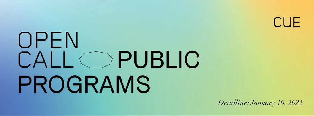 Public Programming Proposals — CUE Art Foundation