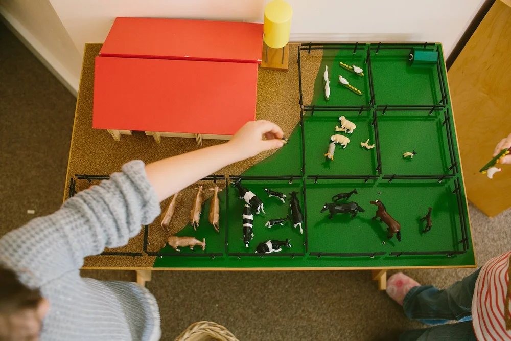Miniature Environment and the Grammar Boxes | Hollis Montessori School, NH