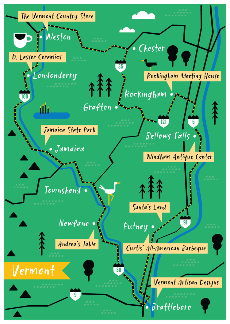 Illustrated Roadtrip Maps in New England by Nate Padavick — Nate Padavick