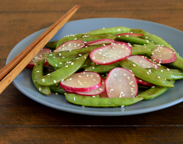 Stir-fried Sugar Snap Peas and Radishes — Cinnamon Society