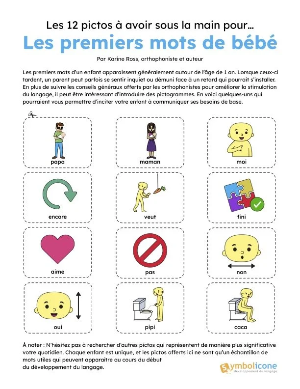 Les 12 pictogrammes à imprimer pour simplifier la communication avec ...