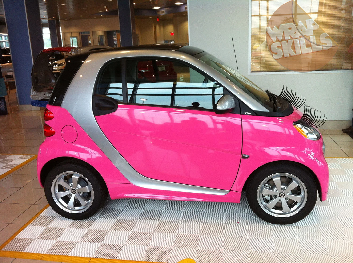Pink Smart Car