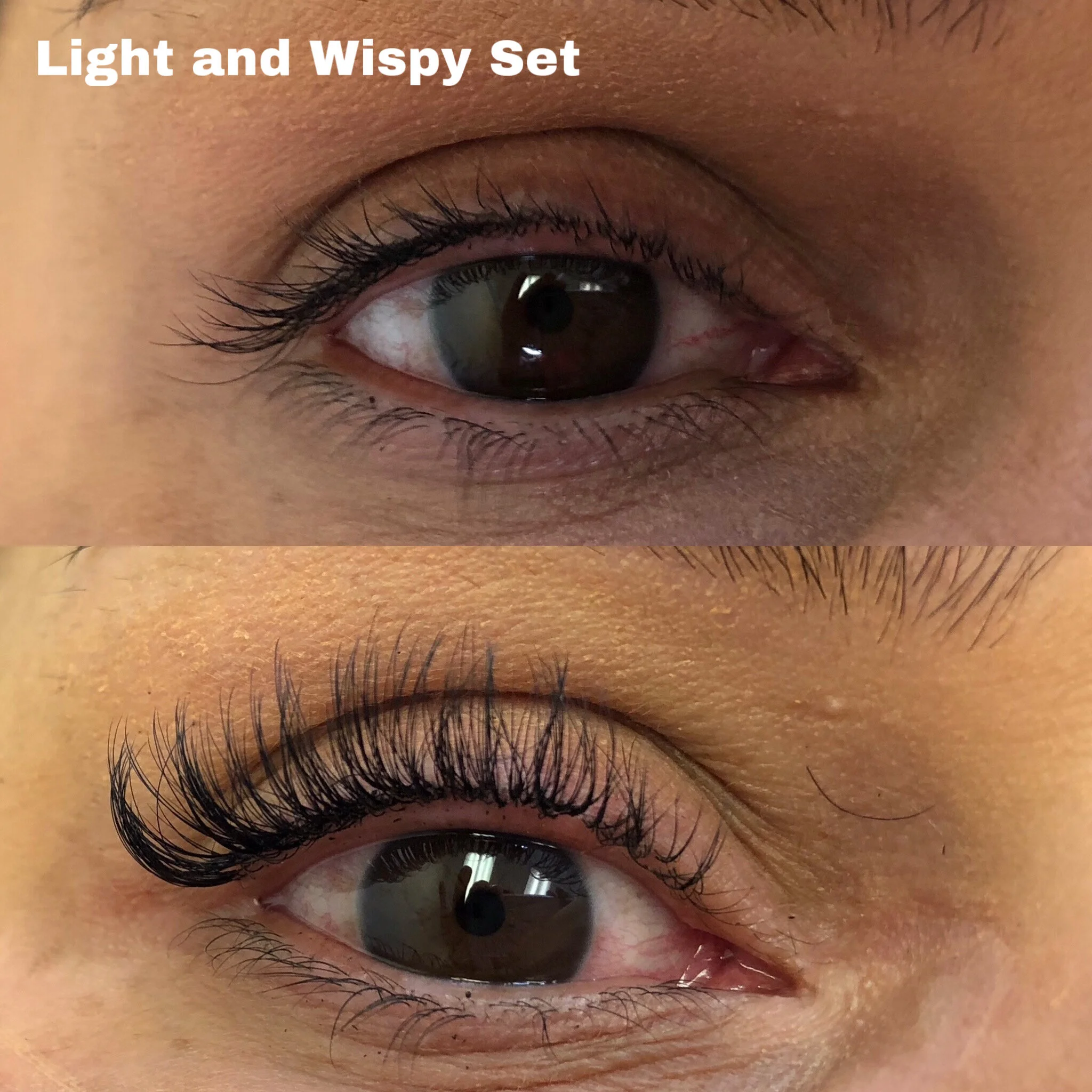 Blink Lash Studios — Before and After Light and Wispy Eyelash Sets