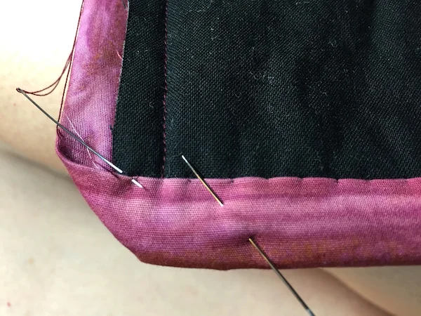 Bindings, Part 3: Hand stitching Mitered Corners — Eye of the Beholder