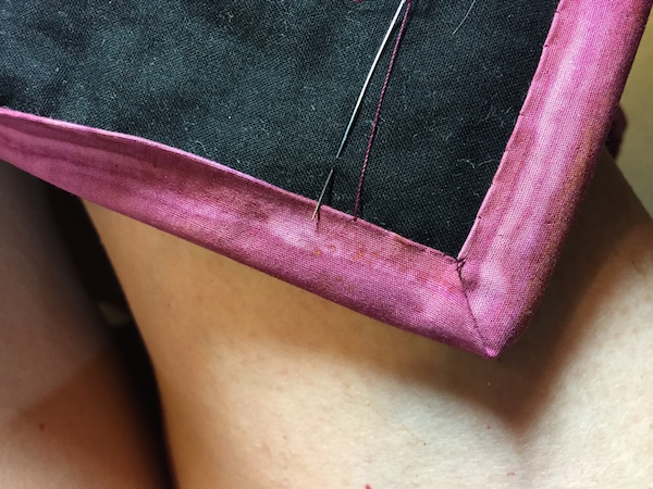 Bindings, Part 3: Hand stitching Mitered Corners — Eye of the Beholder