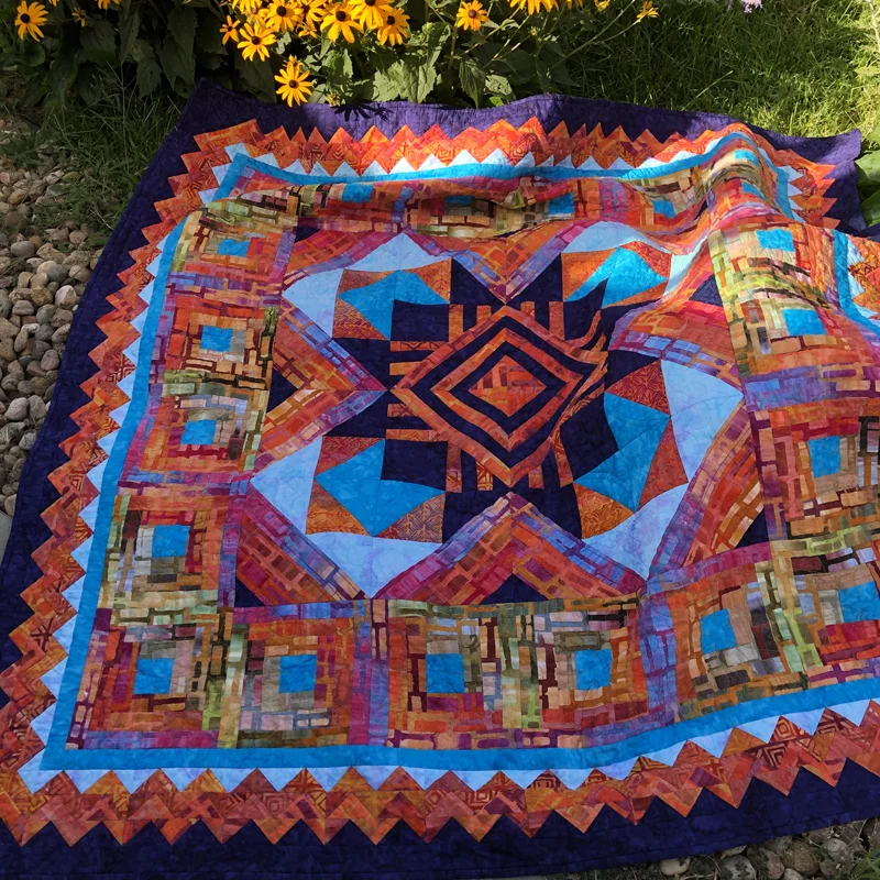 Ojo-de-Dios-paper-pieced-Quilt — Eye of the Beholder