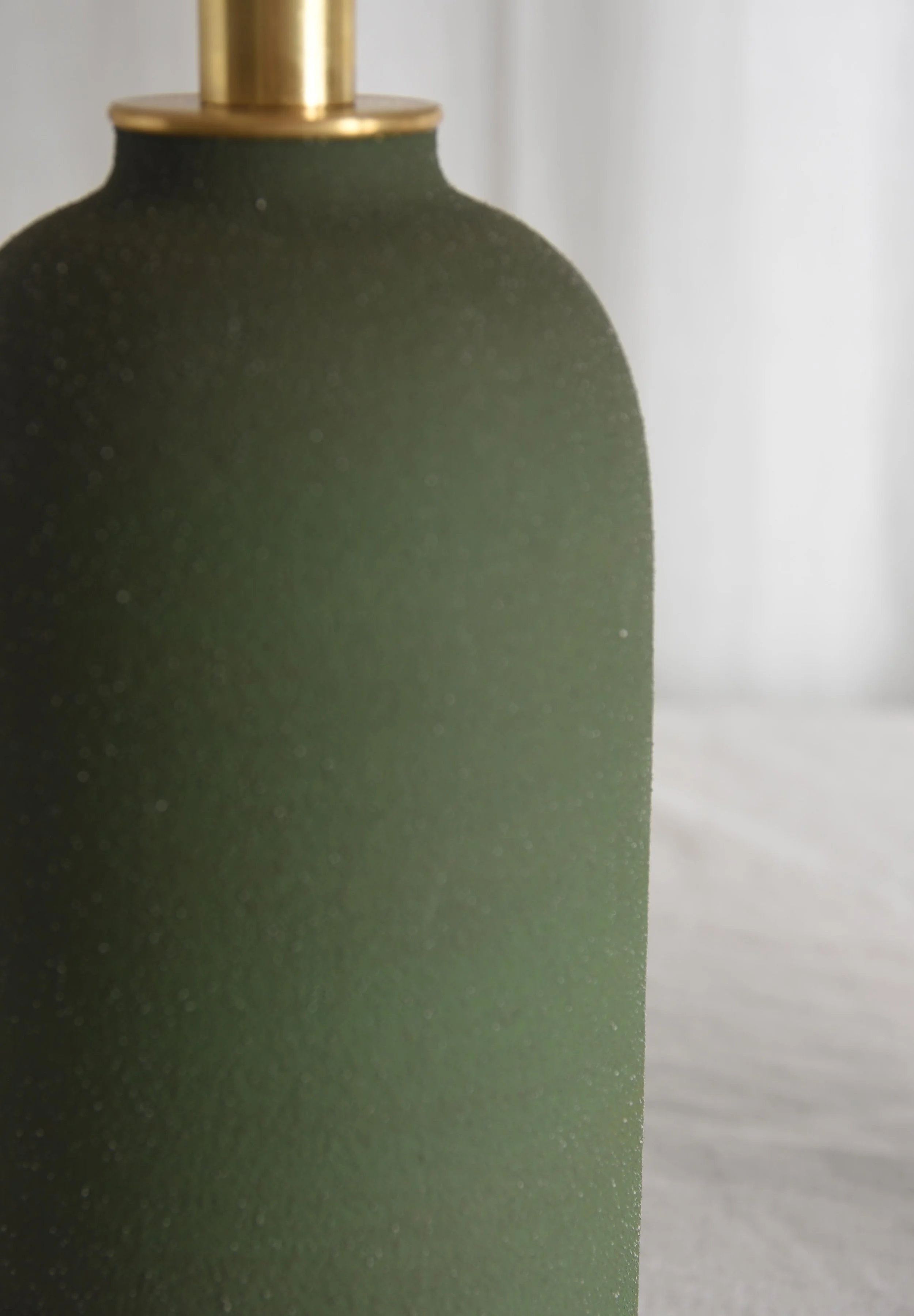 SMALL MATTE OLIVE DOME LAMPS — MMHP Ceramics