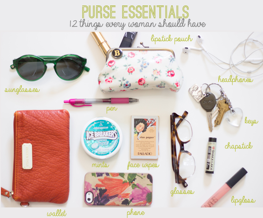 purse essentials / 12 things every woman should have — Reality and ...
