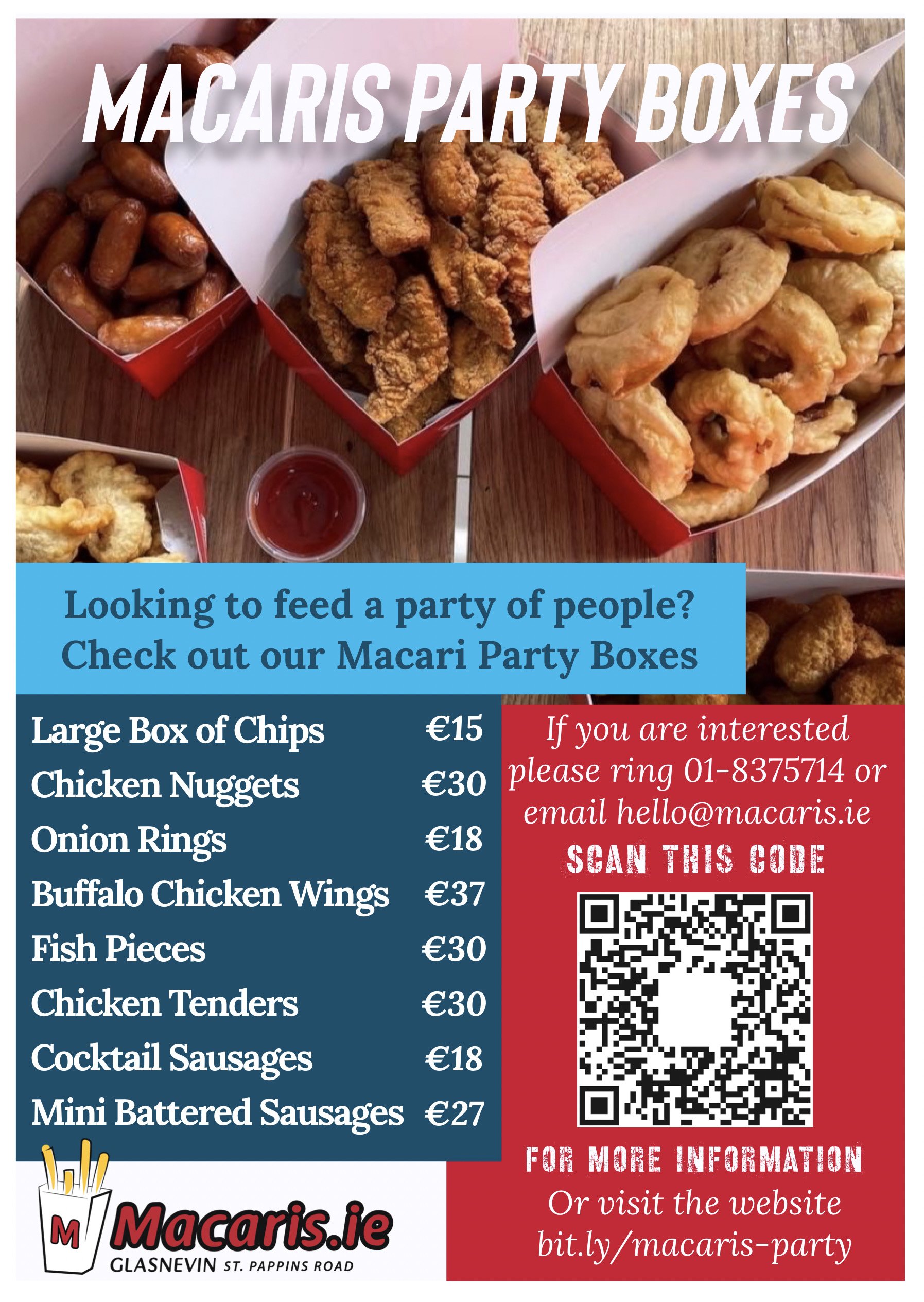 Catering Party Boxes — Macaris Take Away Glasnevin