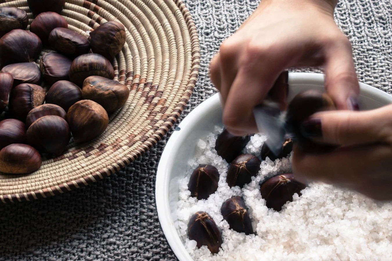 The Wait - Salt Roasted Chestnuts — My Blue&White Kitchen