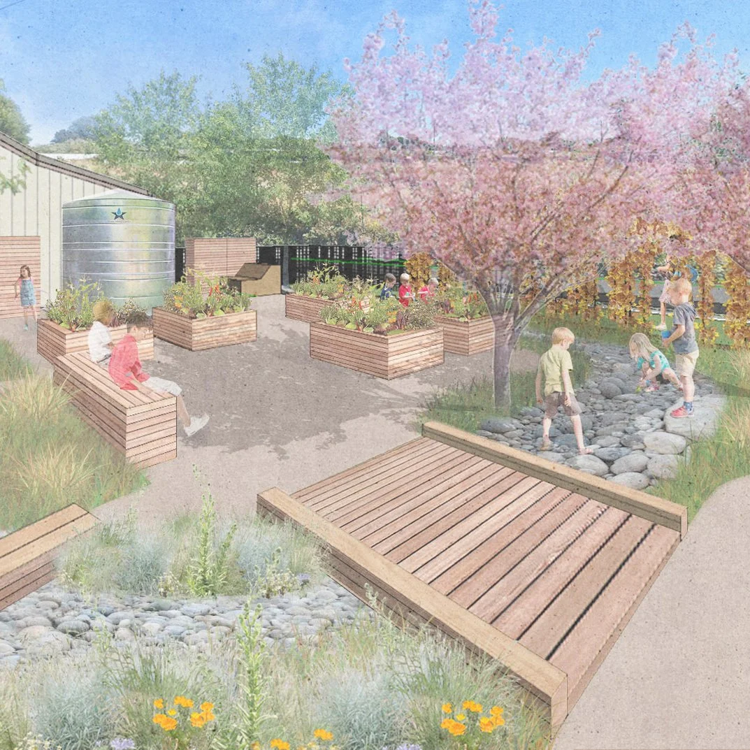 Urban Community Garden Rendering