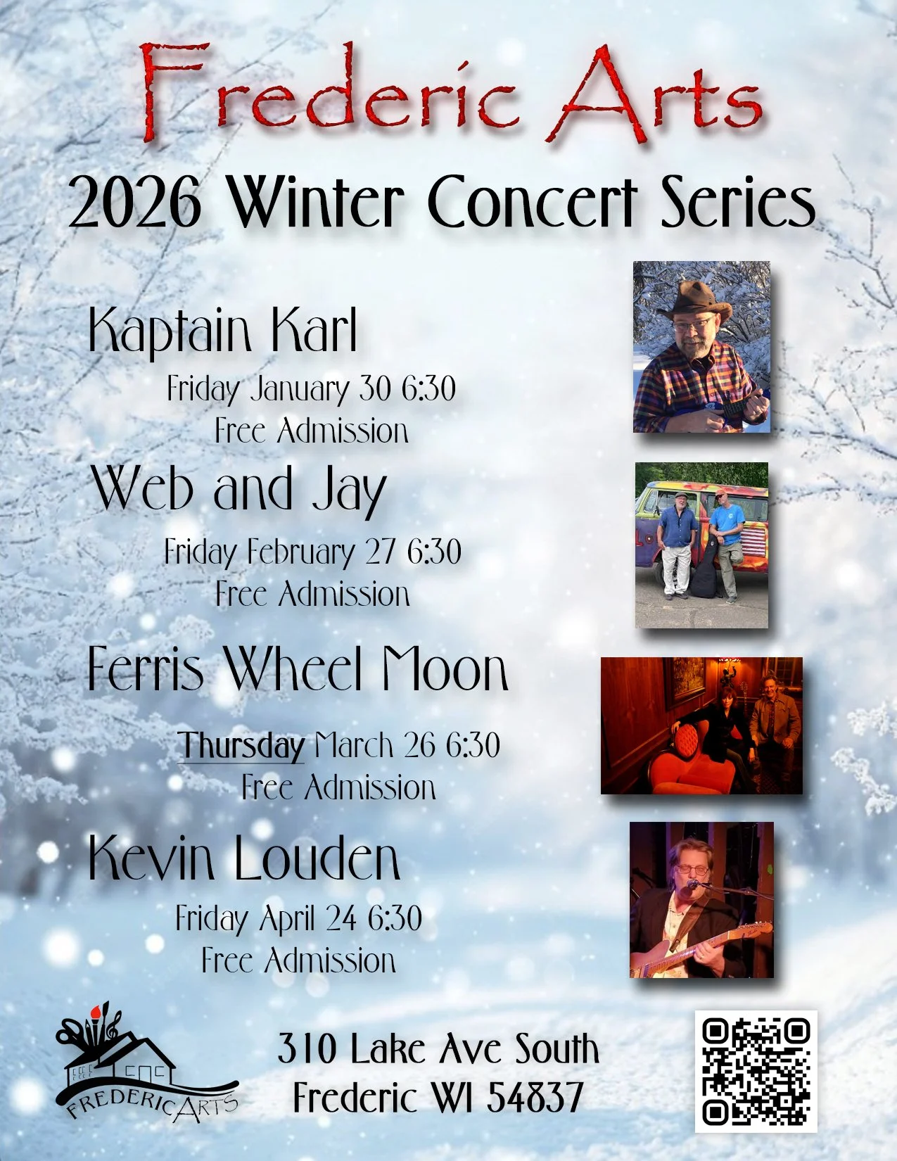 February Open Glass Studio - 2/14/26 — Frederic Arts