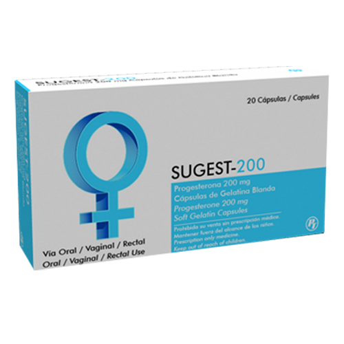SUGEST 200 (Progesterona) Cápsulas — Pharmatech República Dominicana