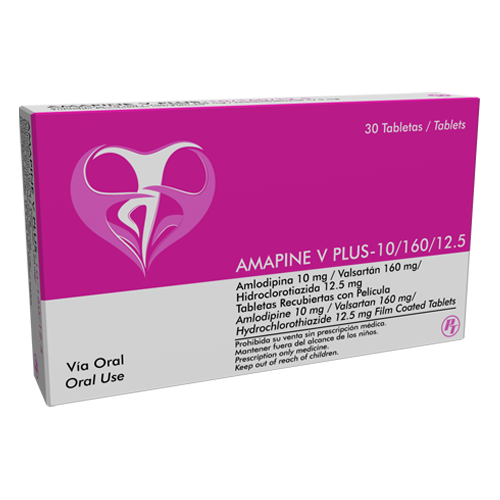 AMAPINE V PLUS-10/160/12.5 (Amlodipina / Valsartán / Hidroclorotiazida ...