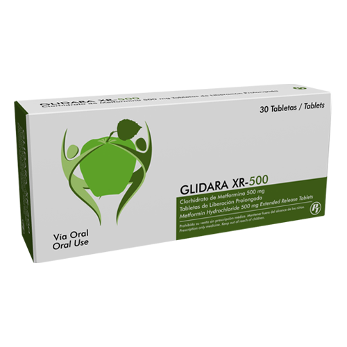 GLIDARA XR 500 (Metformina) Tabletas — Pharmatech República Dominicana