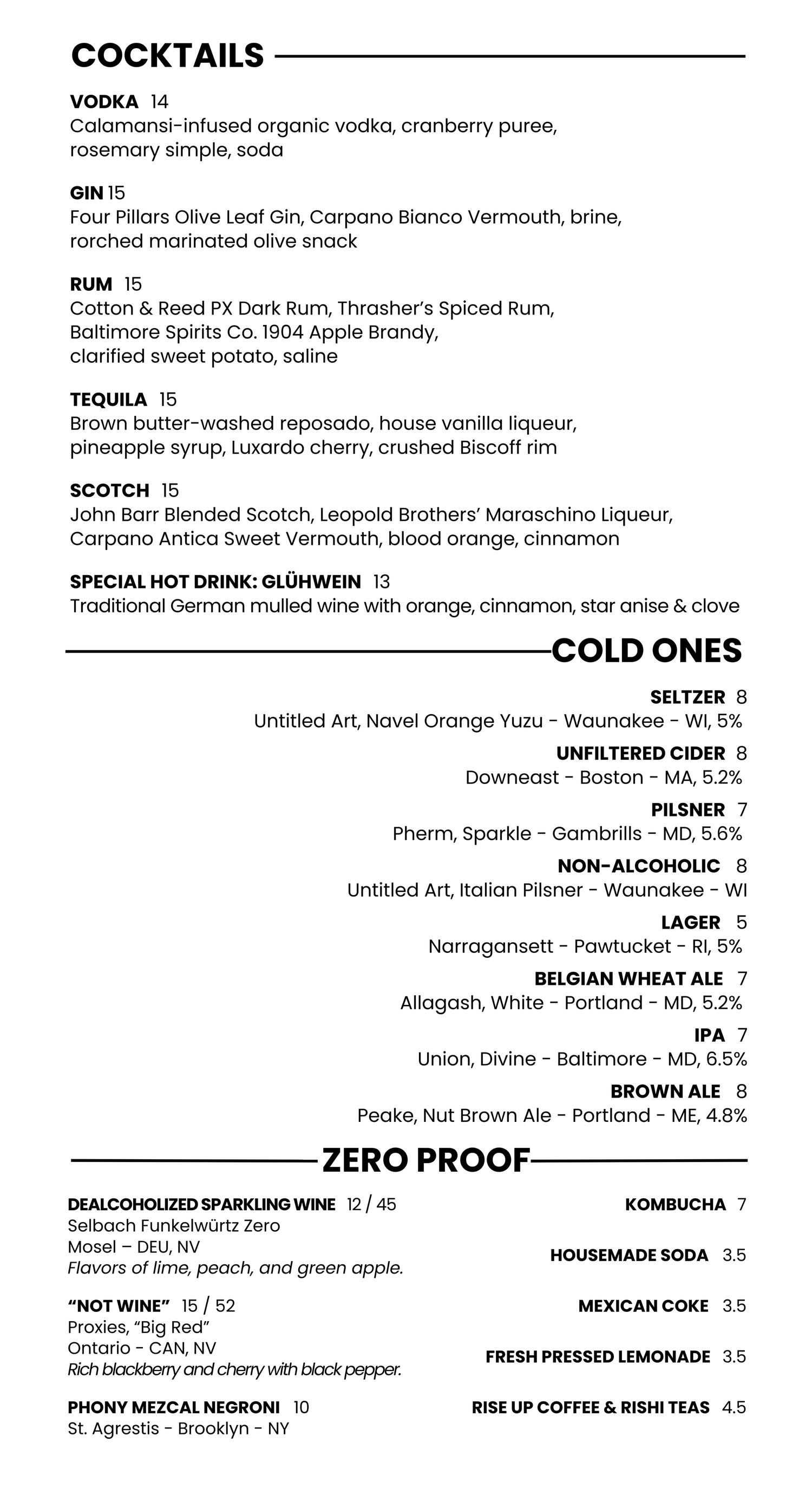 Menus — Preserve