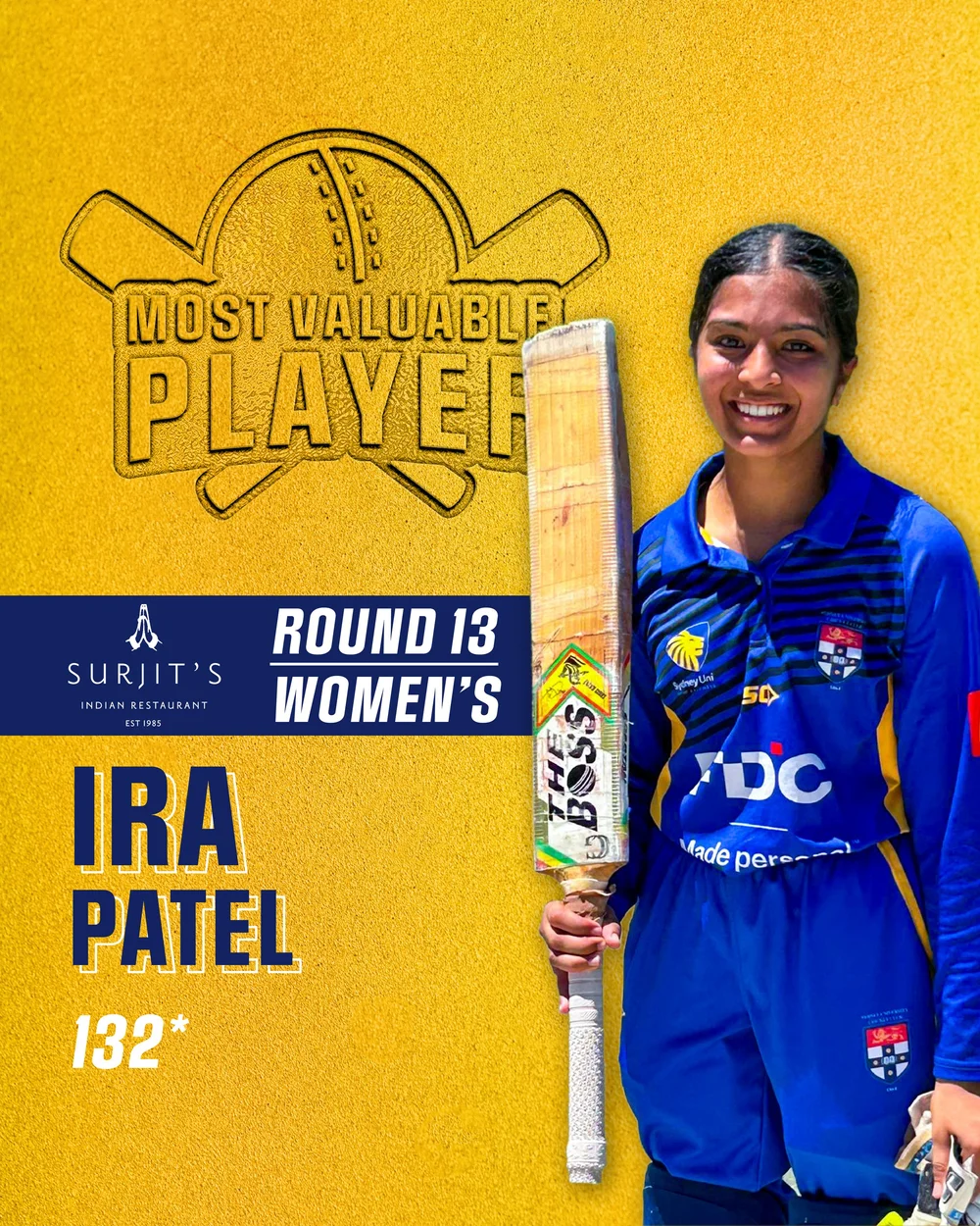 Player of the Round — Sydney Uni Cricket