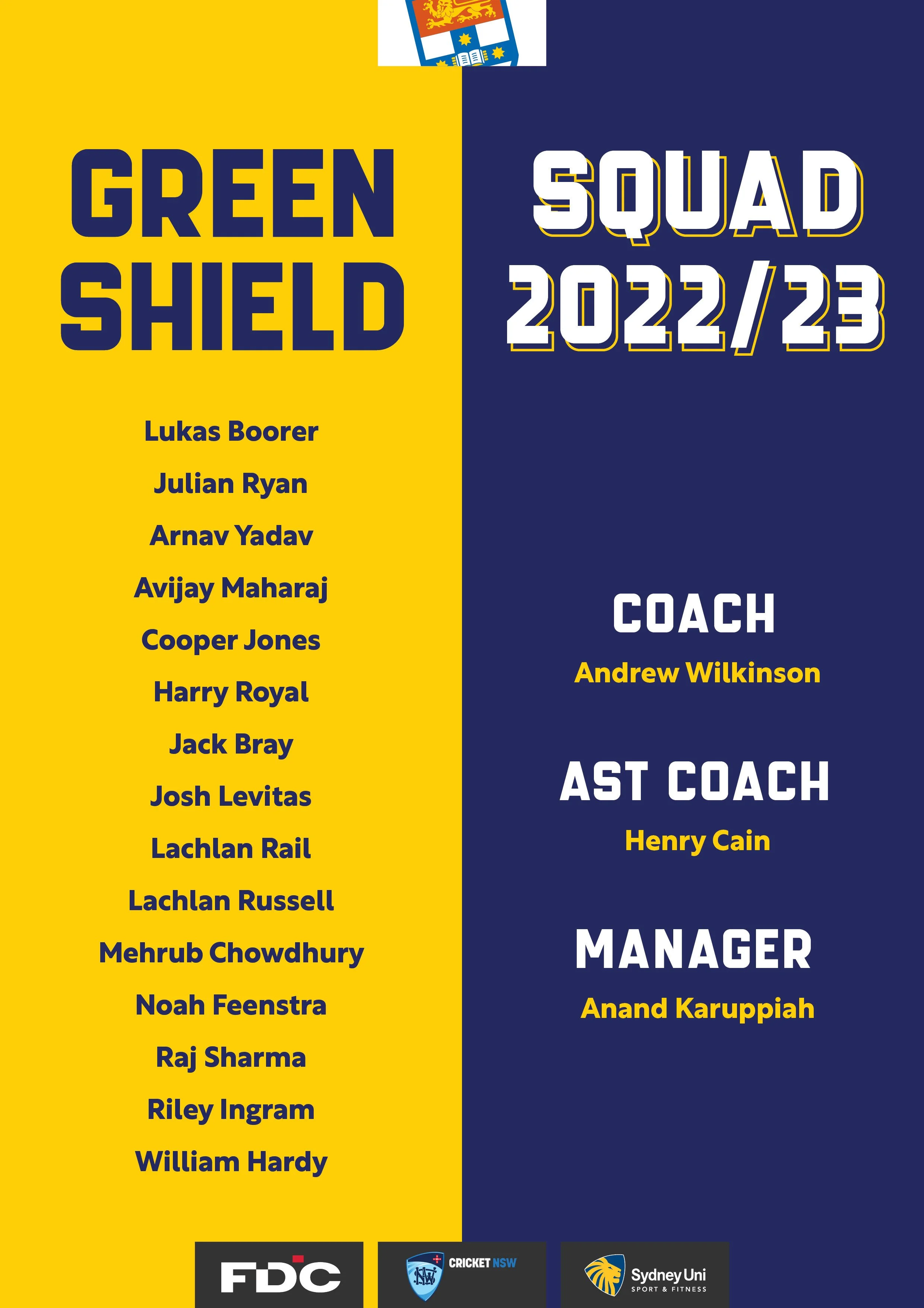 A.W. Green Shield — Sydney Uni Cricket