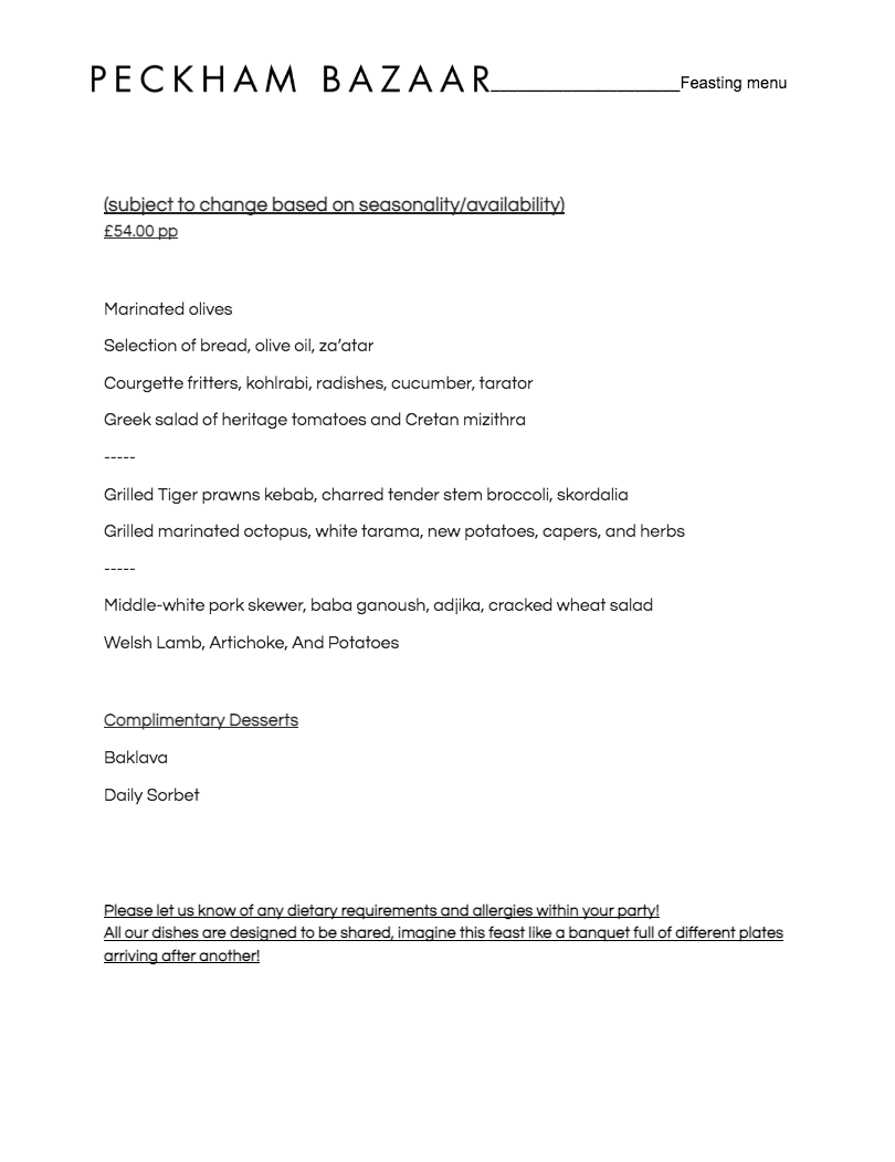 Private hire — Peckham Bazaar