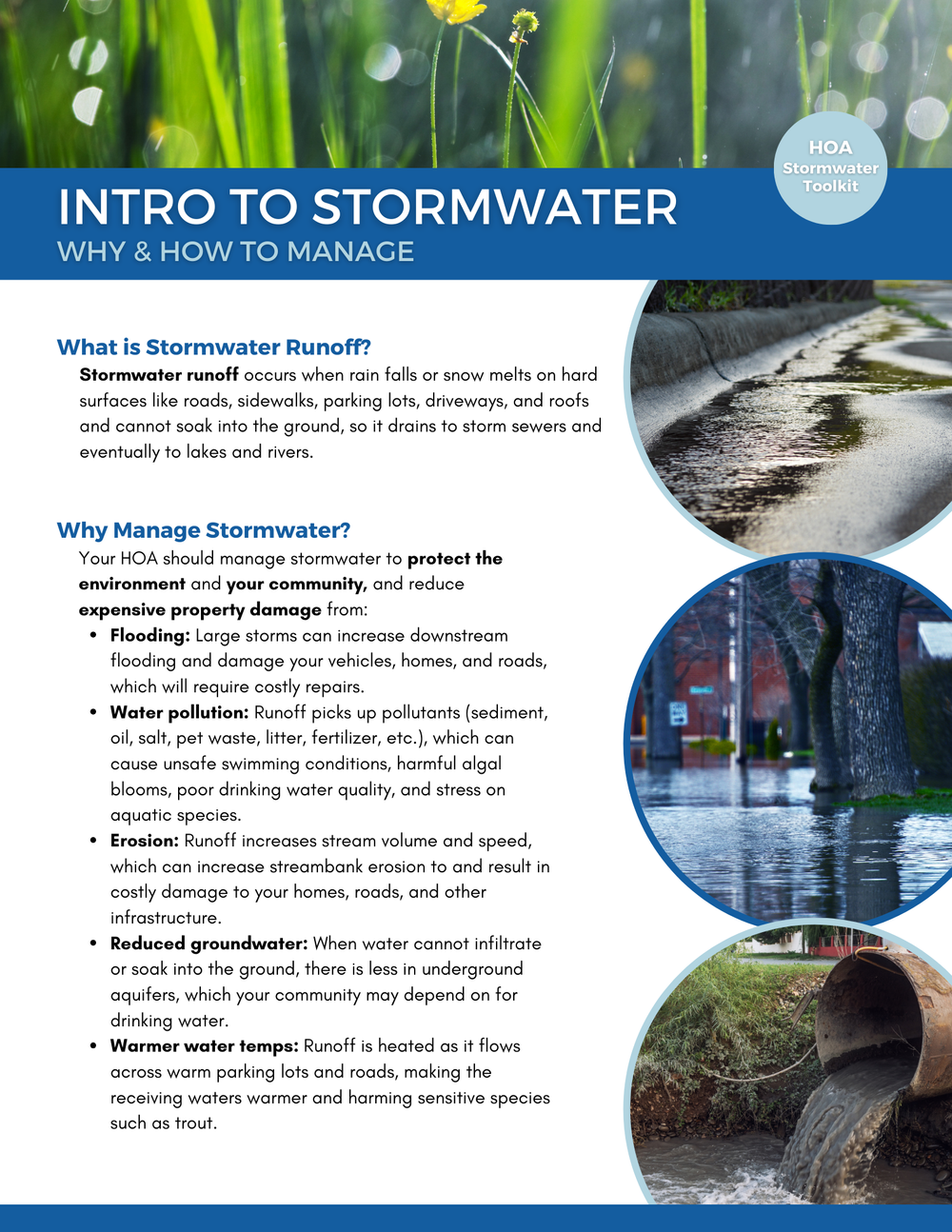 HOA Stormwater Tools — Washington Conservation District