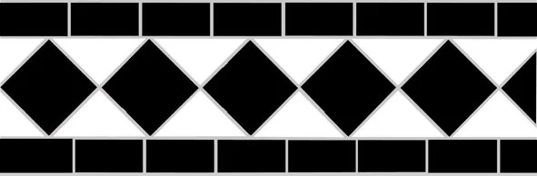Box & Star - Diamond Border -Black — MOSAICS BY POST