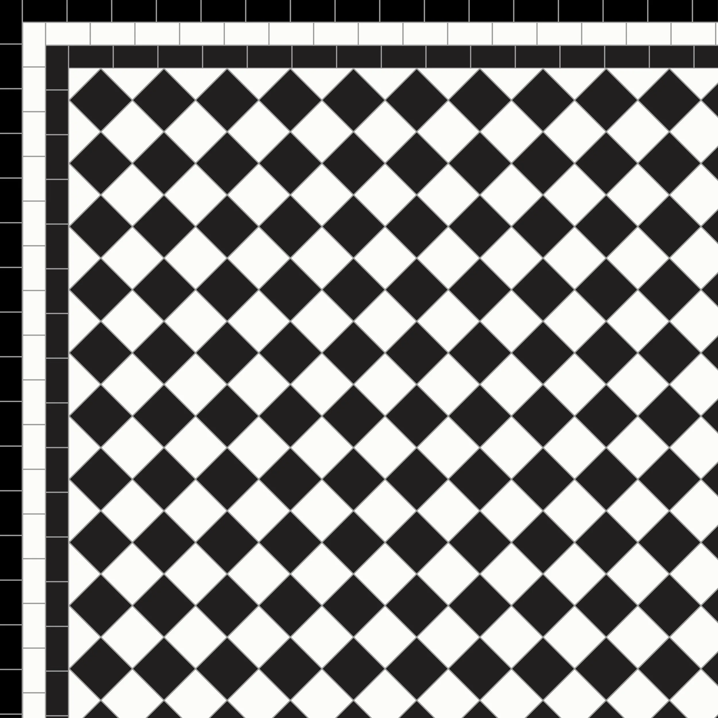 Victorian style sheeted mosaic tiles - black/white plus a range of ...