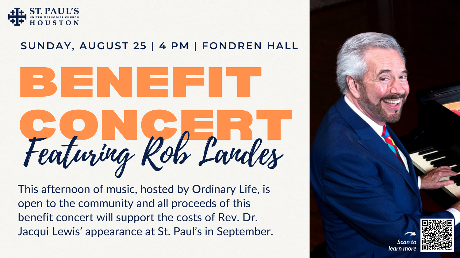 Benefit Concert Featuring Rob Landes — St. Paul's United Methodist Church