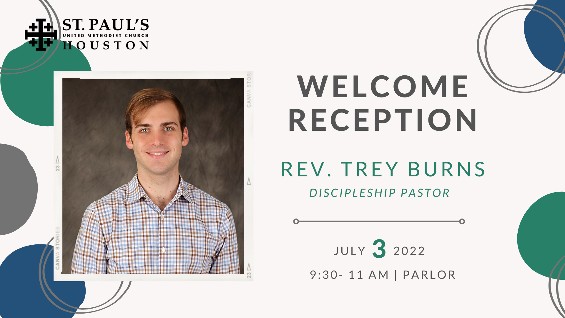 Welcome Reception for Rev. Trey Burns — St. Paul's United Methodist Church
