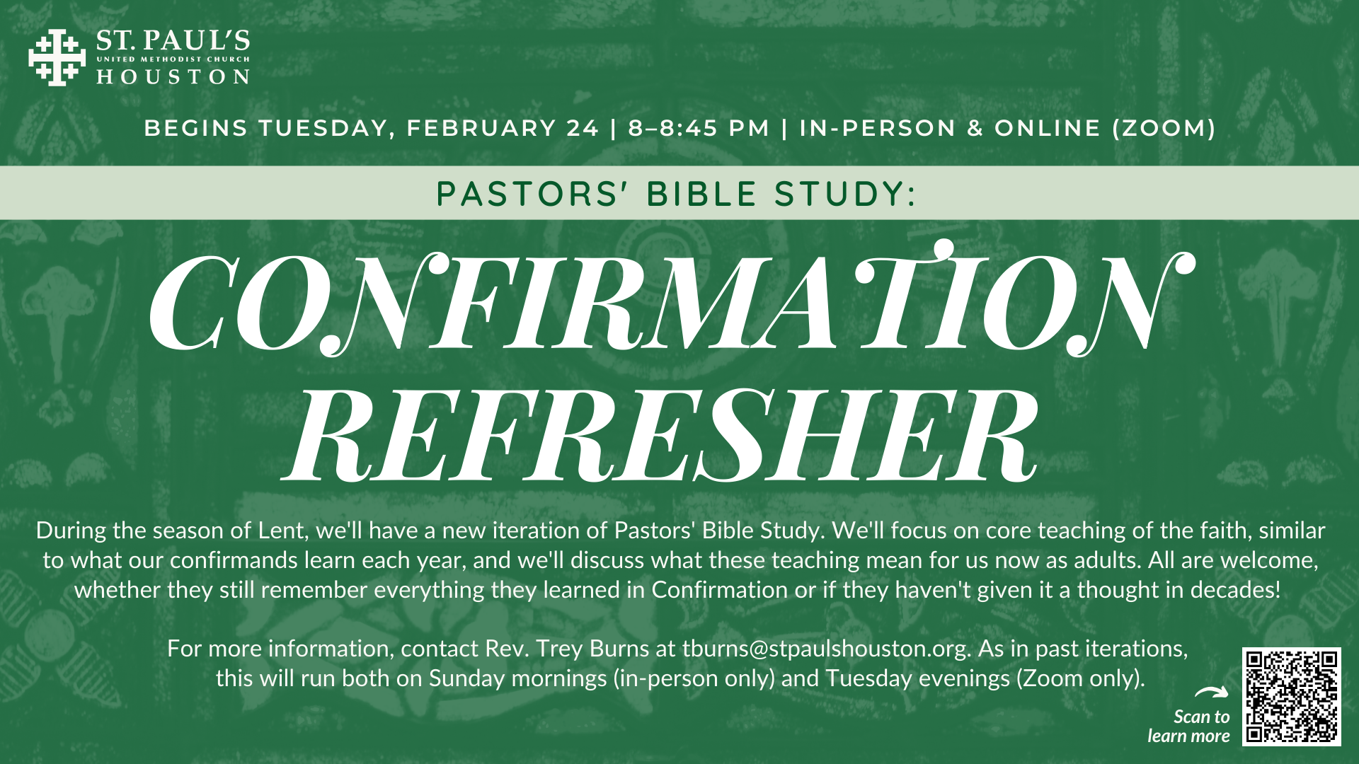 Pastors' Bible Study: Confirmation Refresher — St. Paul's United ...