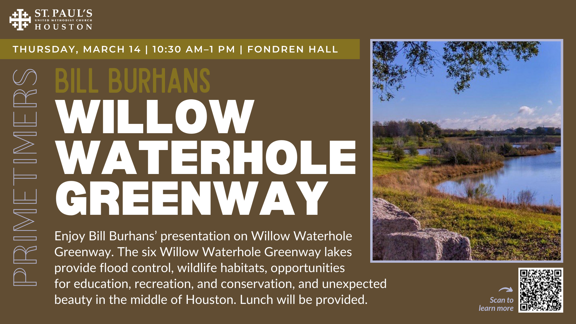 Primetimers: Bill Burhans–Willow Waterhole Greenway — St. Paul's United ...