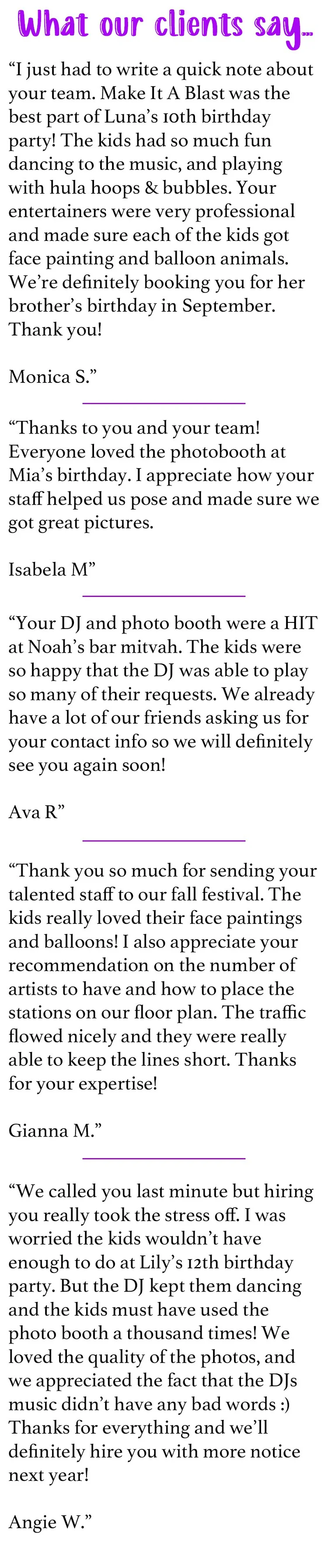 Packages, entertainment packages for children birthday parties and ...