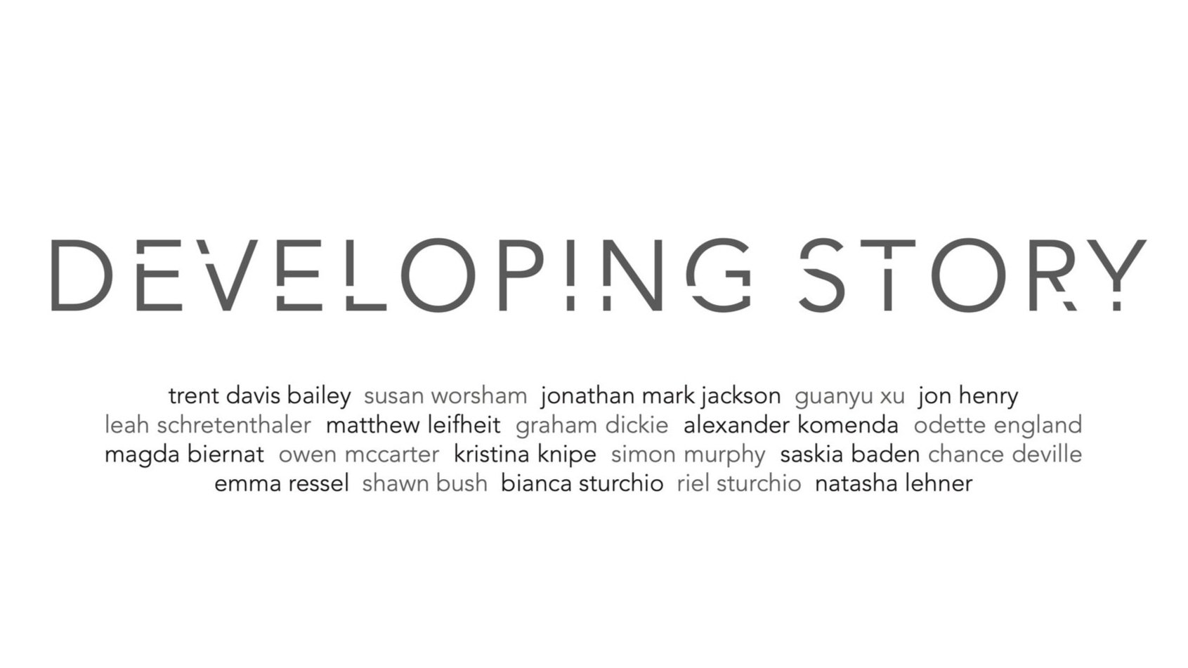 Developing Story — Cassilhaus