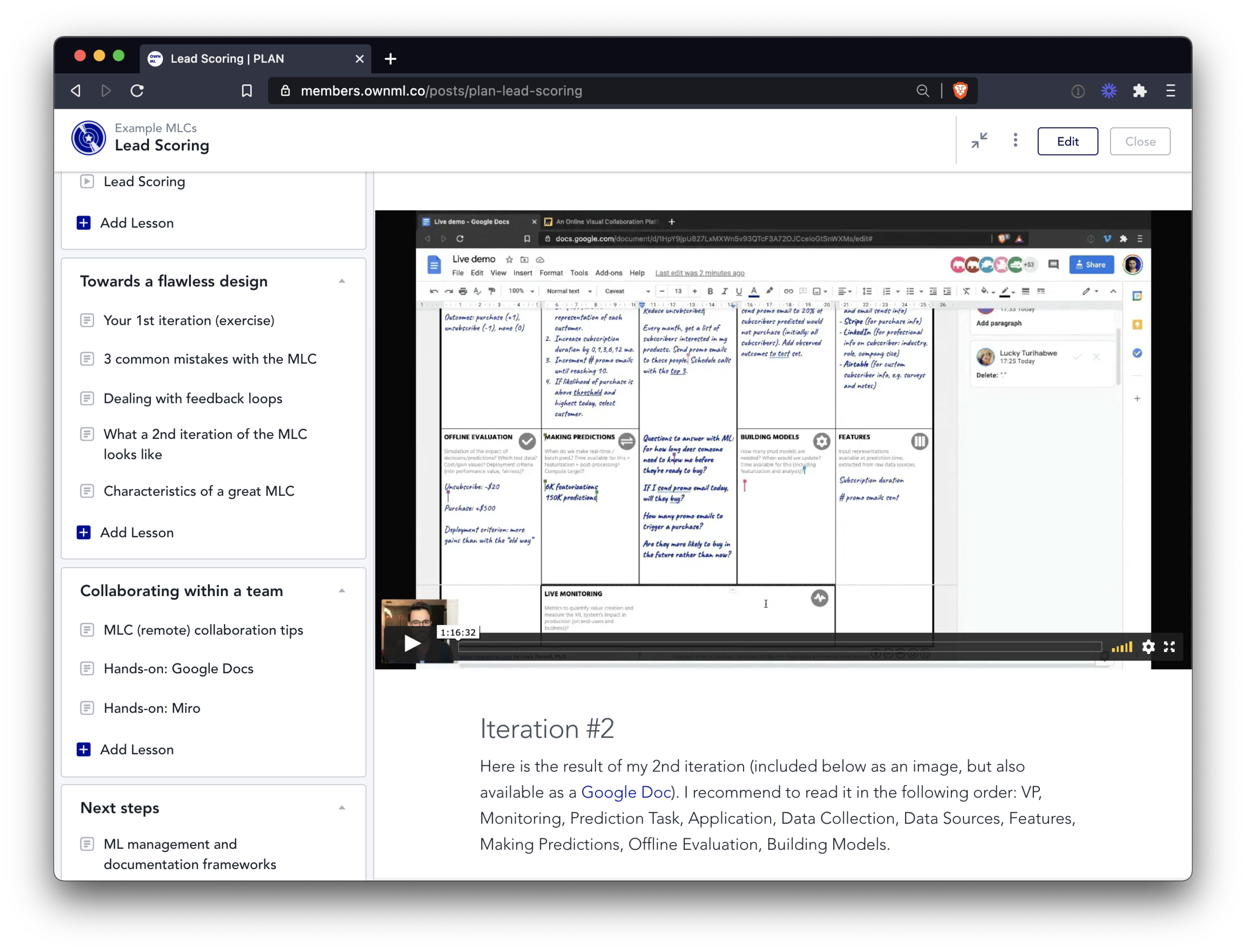 Machine Learning Canvas — OWNML