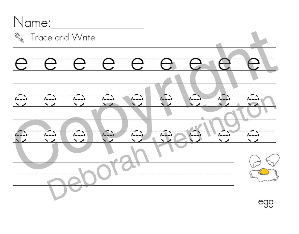 Lowercase Letter Tracing Worksheet