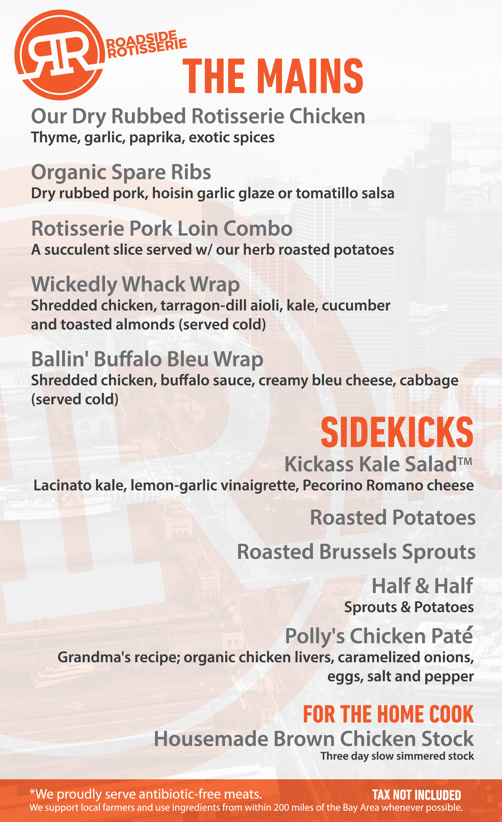 Menu — Roadside Rotisserie