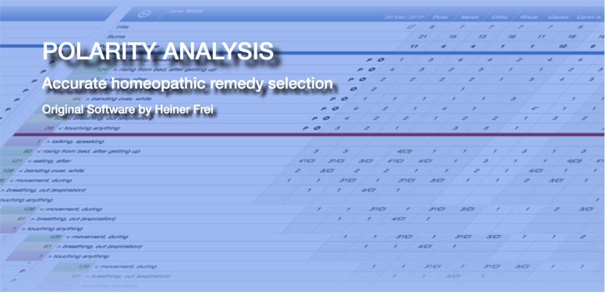 Tools — Polarity Analysis in Homeopathy