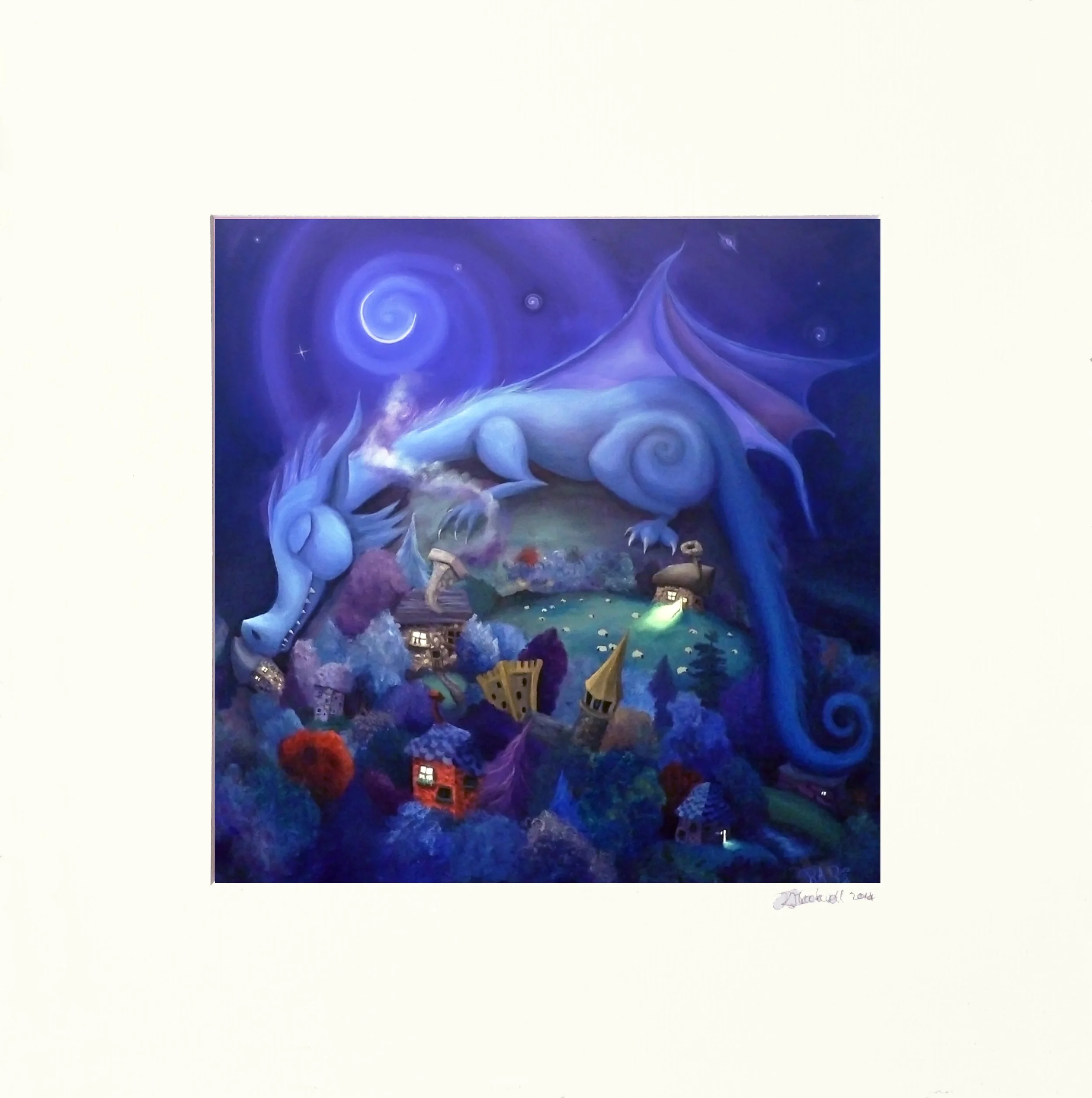 Rachel Blackwell Magical Prints by Rachel Blackwell Sleepy Dragon