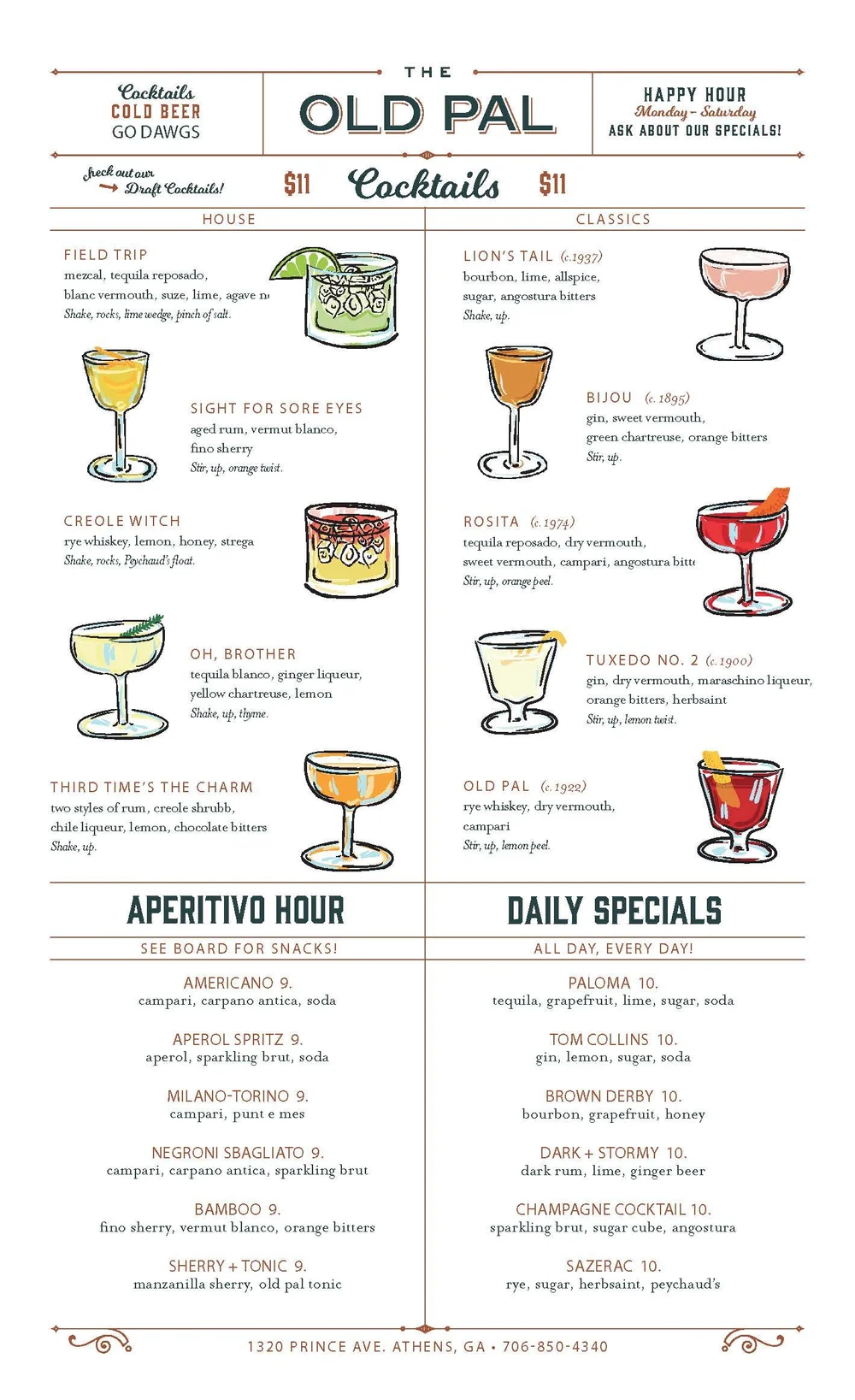 Fall Menu — The Old Pal