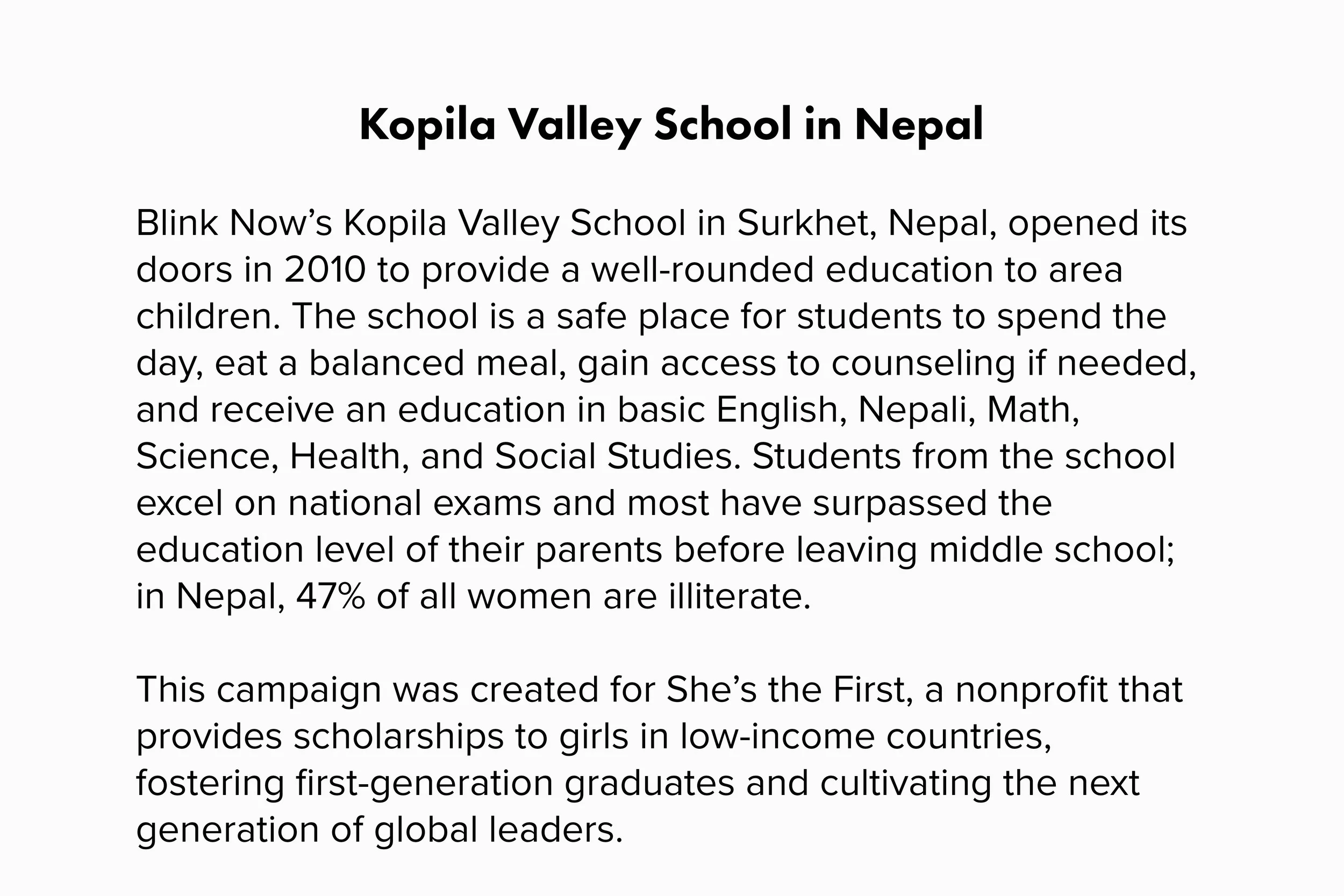 Kopila Valley School in Nepal — Social Impact Storytelling